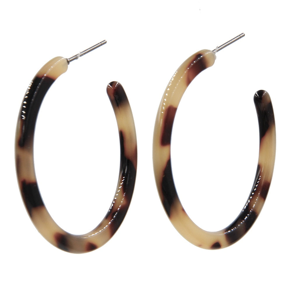 Tortoise Shell Hoop Earrings – RubyVanilla