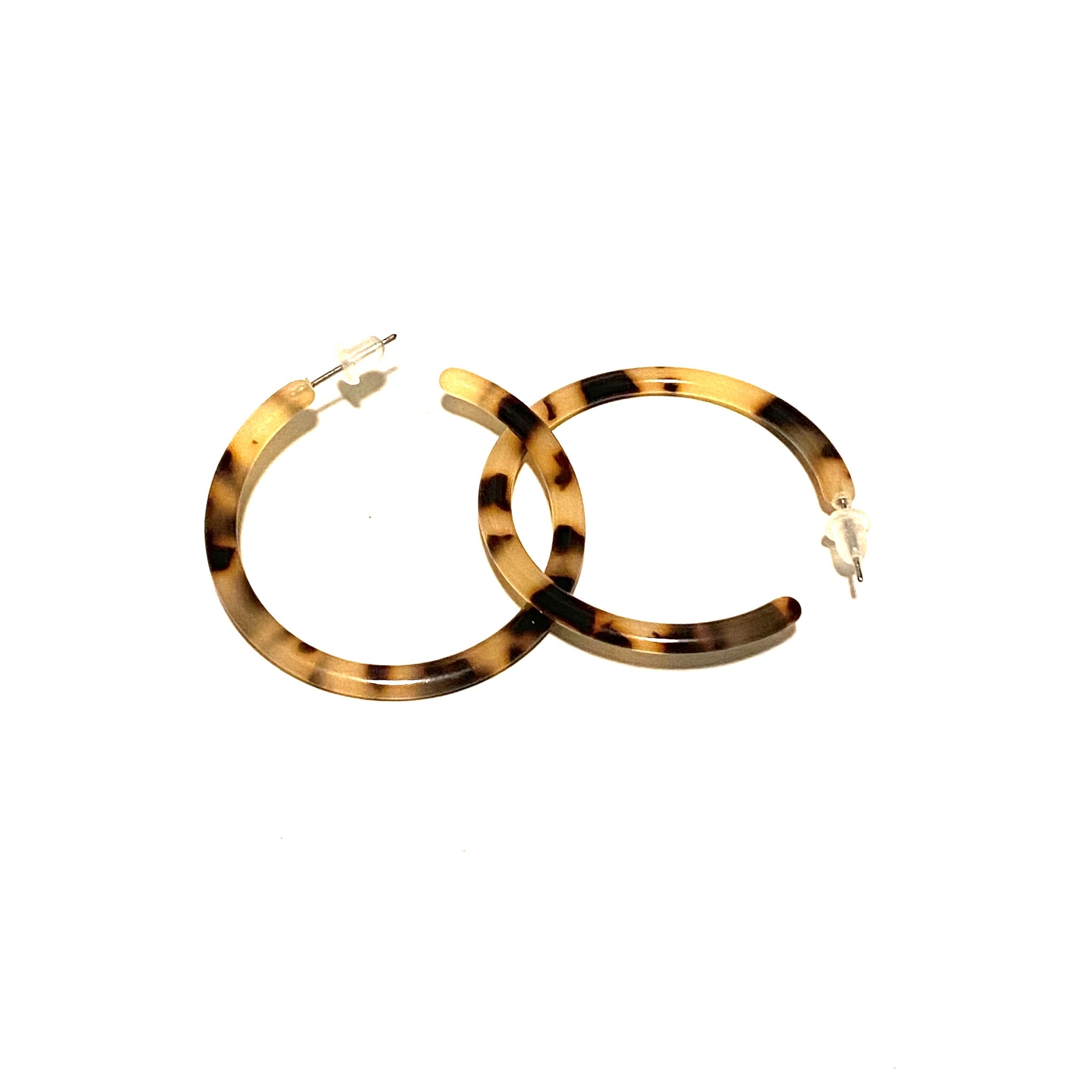 Tortoise Shell Hoop Earrings – RubyVanilla